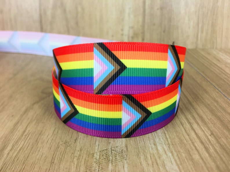 Progress Pride Flag Grosgrain Ribbon – Craft & Hair Bow Supplies - Etsy