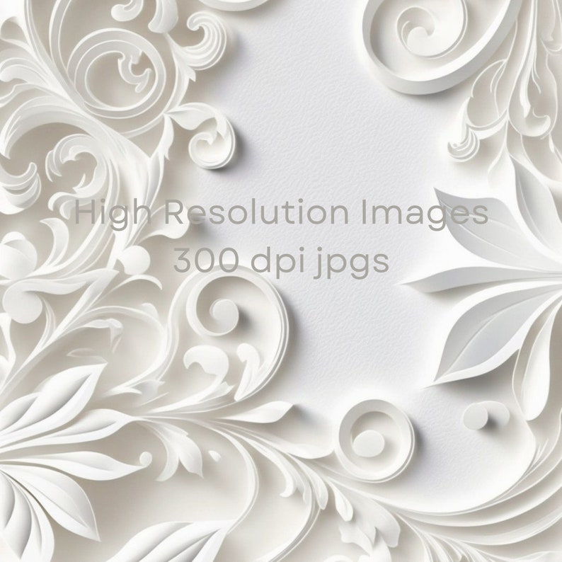 Ivory White Embossed Digital Paper Texture Pack Backgrounds Wedding ...