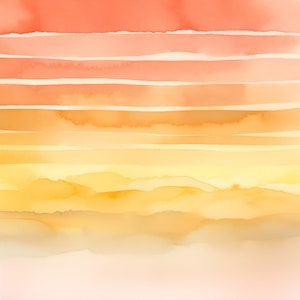 Texture Pack Watercolor Sunset, Red, Pink, Yellow, Orange Clipart ...