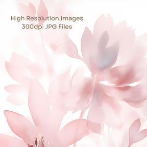 Watercolor Blush Botanicals Digital Paper, Pink Floral Texture Pack ...