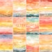 Texture Pack Watercolor Sunset, Red, Pink, Yellow, Orange Clipart ...