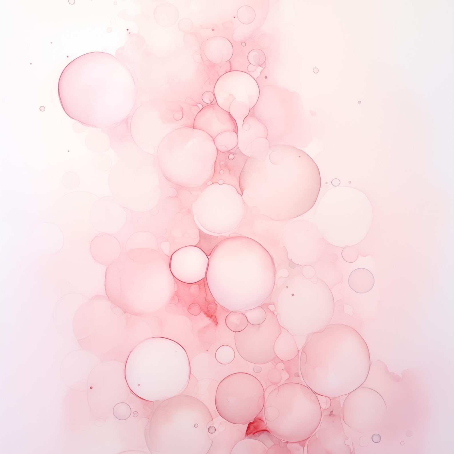 Watercolor Wash Pink Bubbles Digital Paper, Pale Pink Texture Pack ...