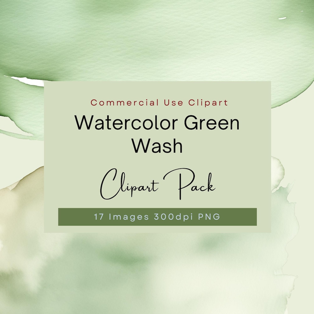 Watercolor Sage Green Wash, Smudge, Stroke, Splodge, Cloud, 300dpi ...