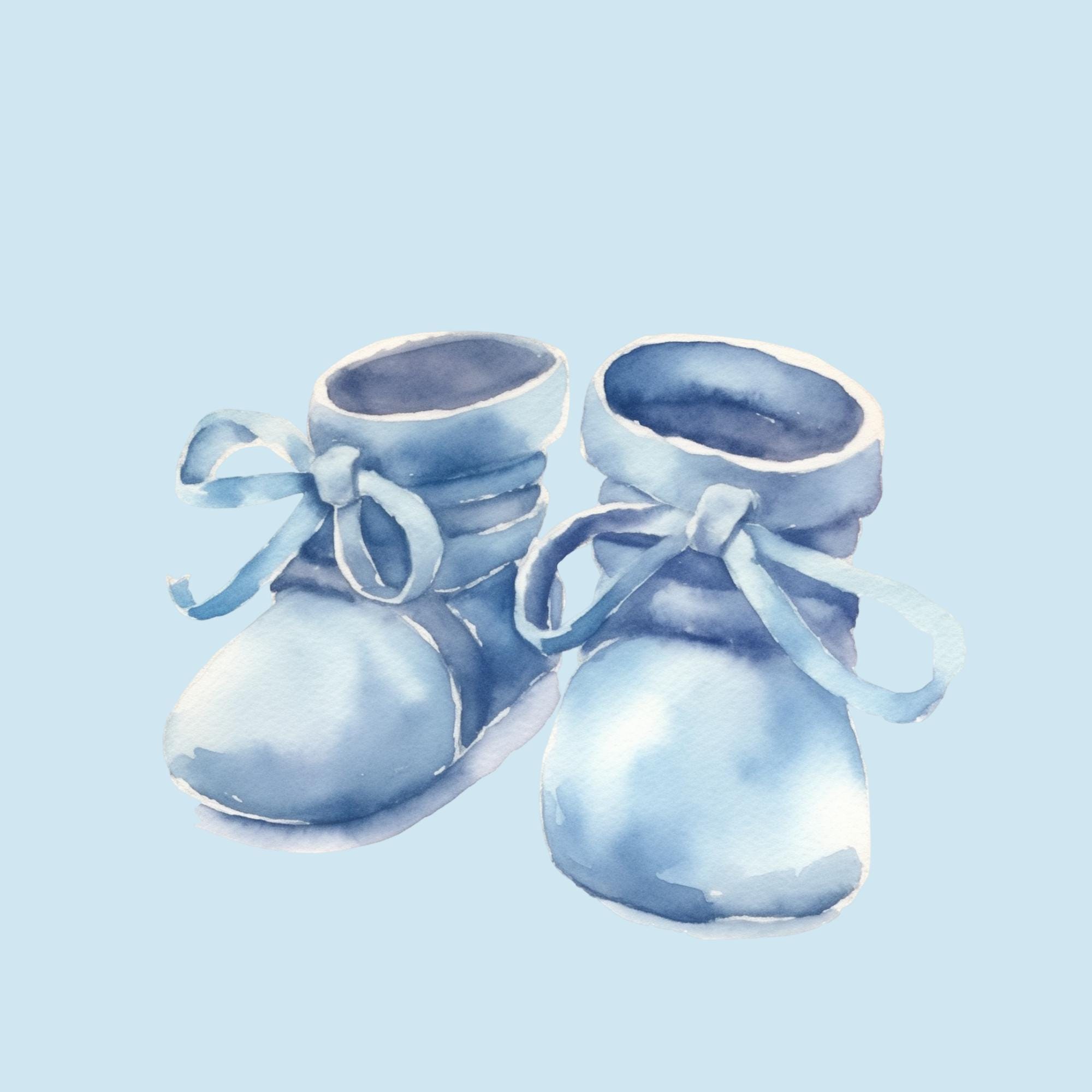 Baby Booties PNG Clipart Watercolor, Cute Baby Shower Party Invites ...