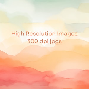 Texture Pack Watercolor Sunset, Red, Pink, Yellow, Orange Clipart ...