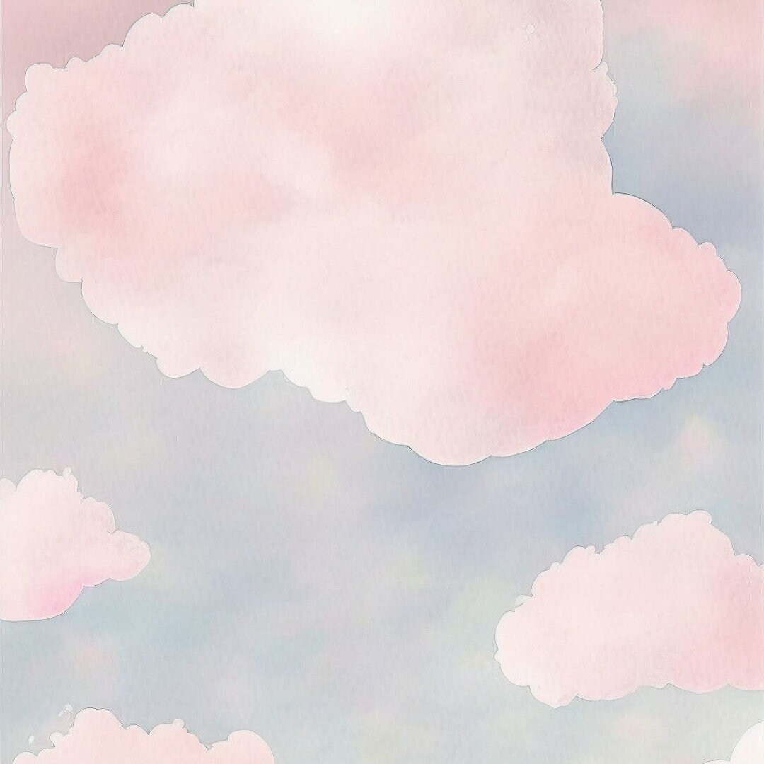 Watercolor Pink Clouds Digital Paper Texture Pack Backgrounds Wedding ...