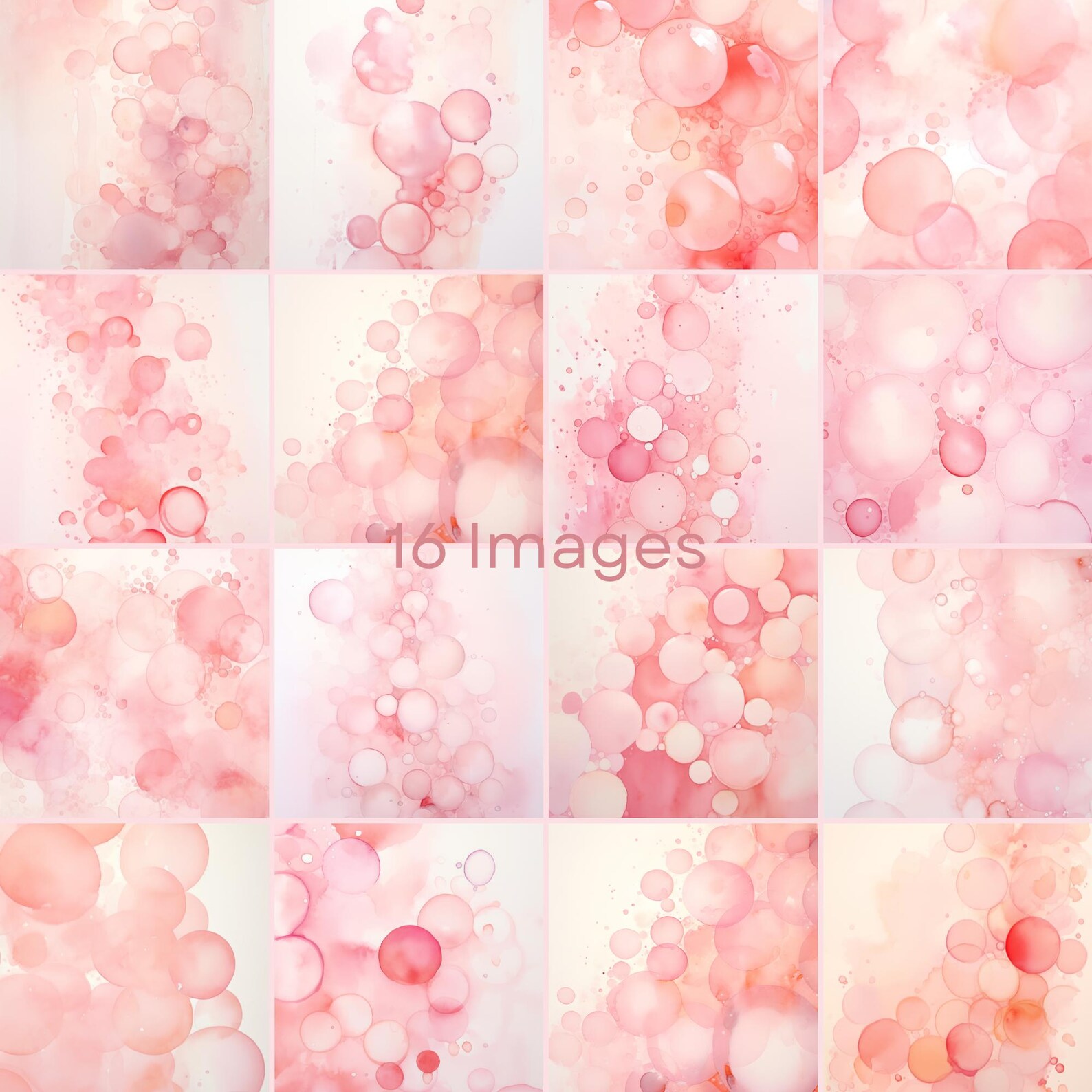 Watercolor Wash Pink Bubbles Digital Paper, Pale Pink Texture Pack ...
