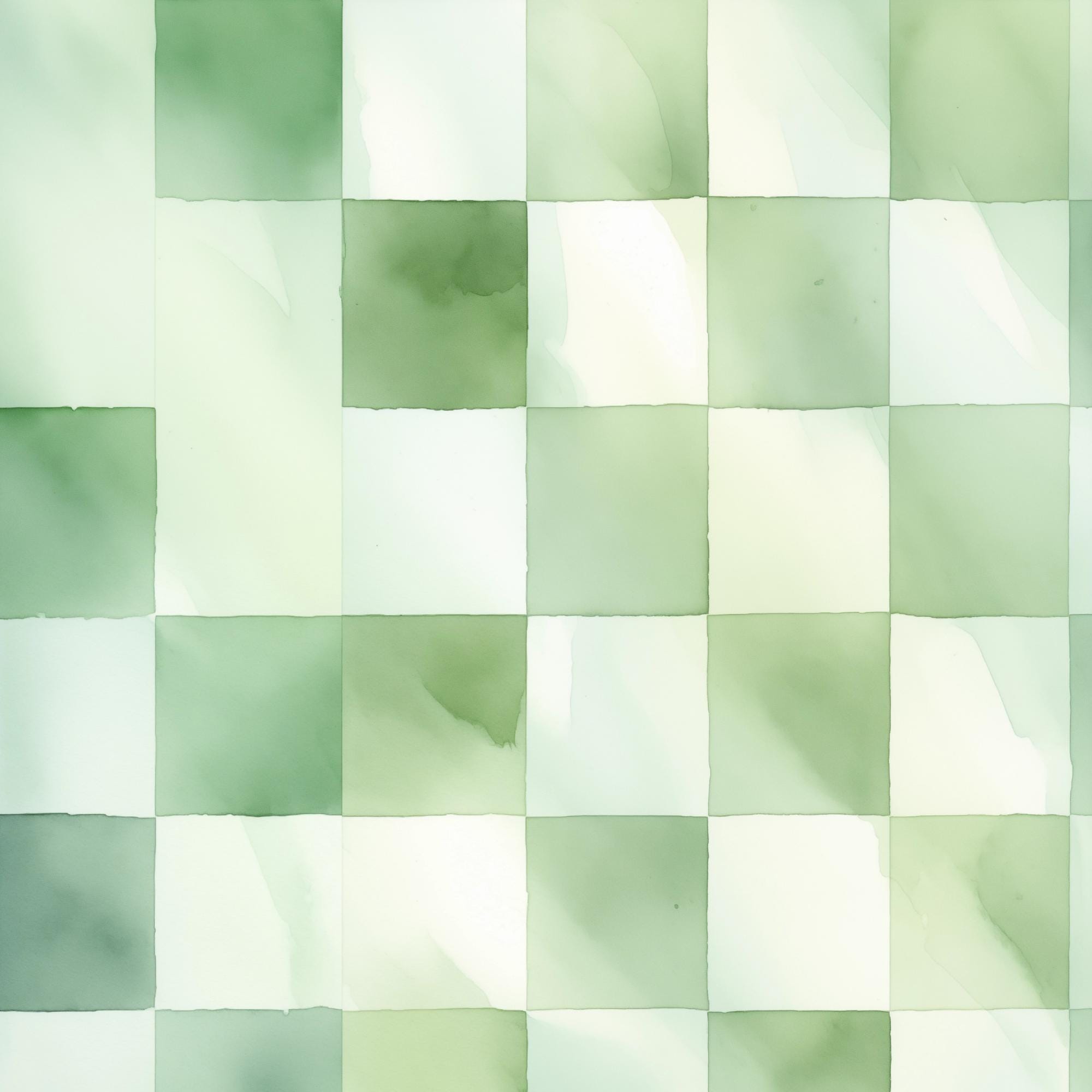 Watercolor Green Checkerboard Watercolor Wash Digital Paper Clipart ...
