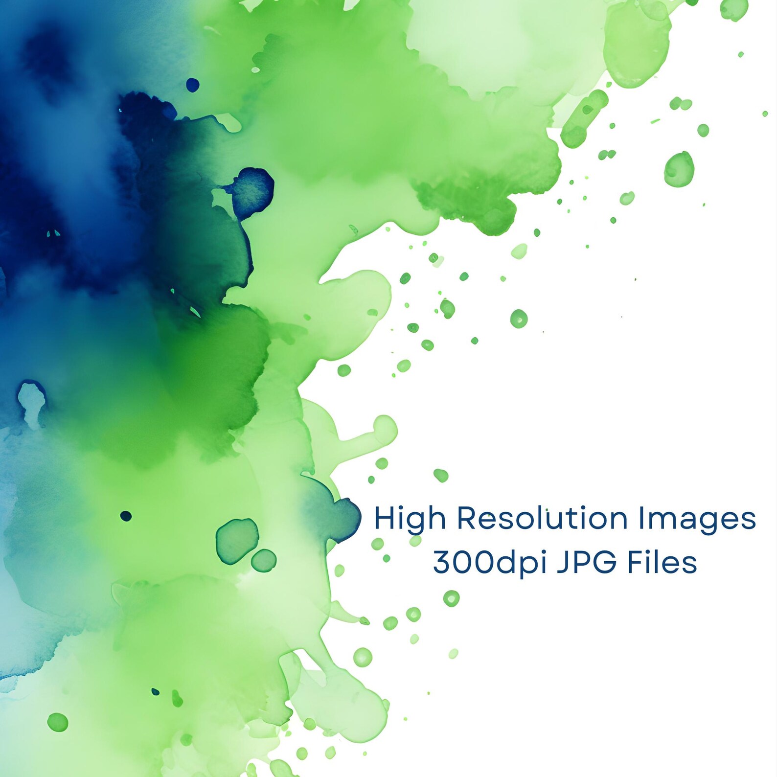 Blue Green Watercolor Digital Paper - Abstract Ink Splash Texture Pack ...