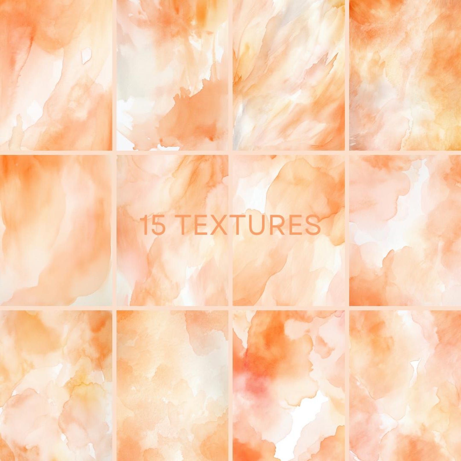 Watercolor Orange Wash Digital Paper Texture Halloween Backgrounds ...