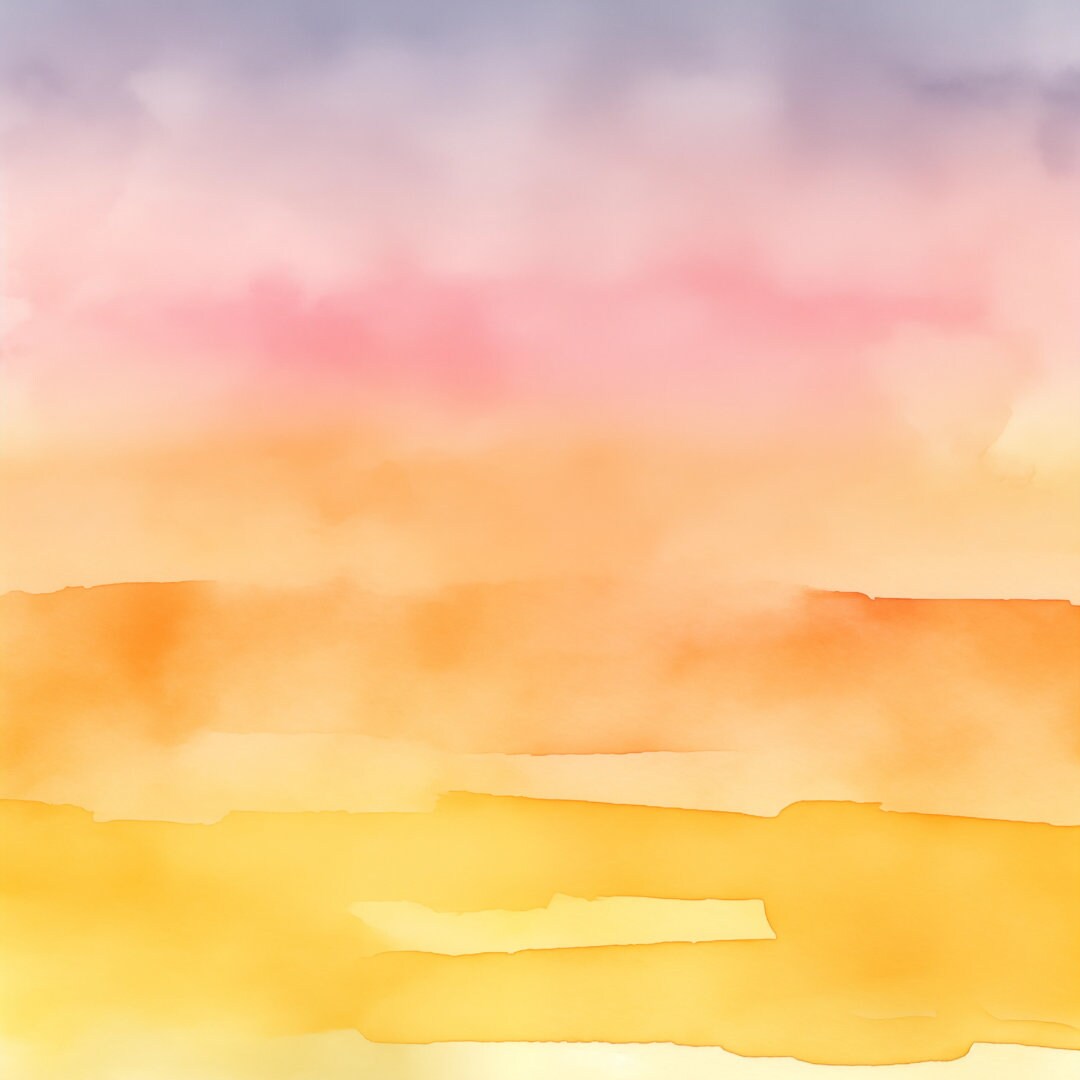Texture Pack Watercolor Sunset, Red, Pink, Yellow, Orange Clipart ...