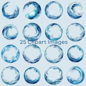 Blue Wave Border Clipart Waves Circular Transparent Background, High ...