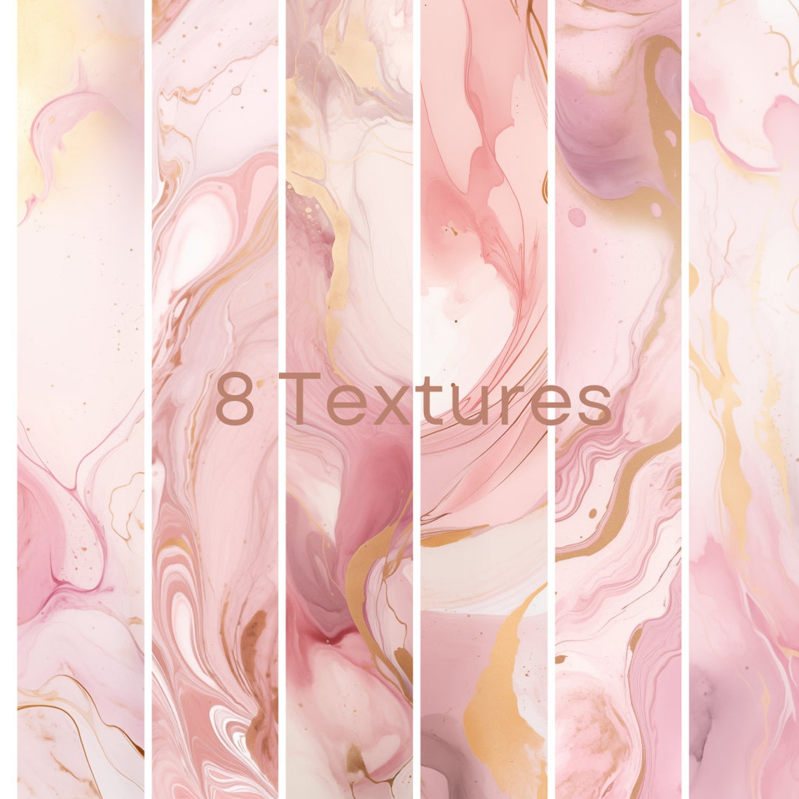 Watercolor Pink & Gold Swirl Digital Paper, Pink Wash Texture Pack ...