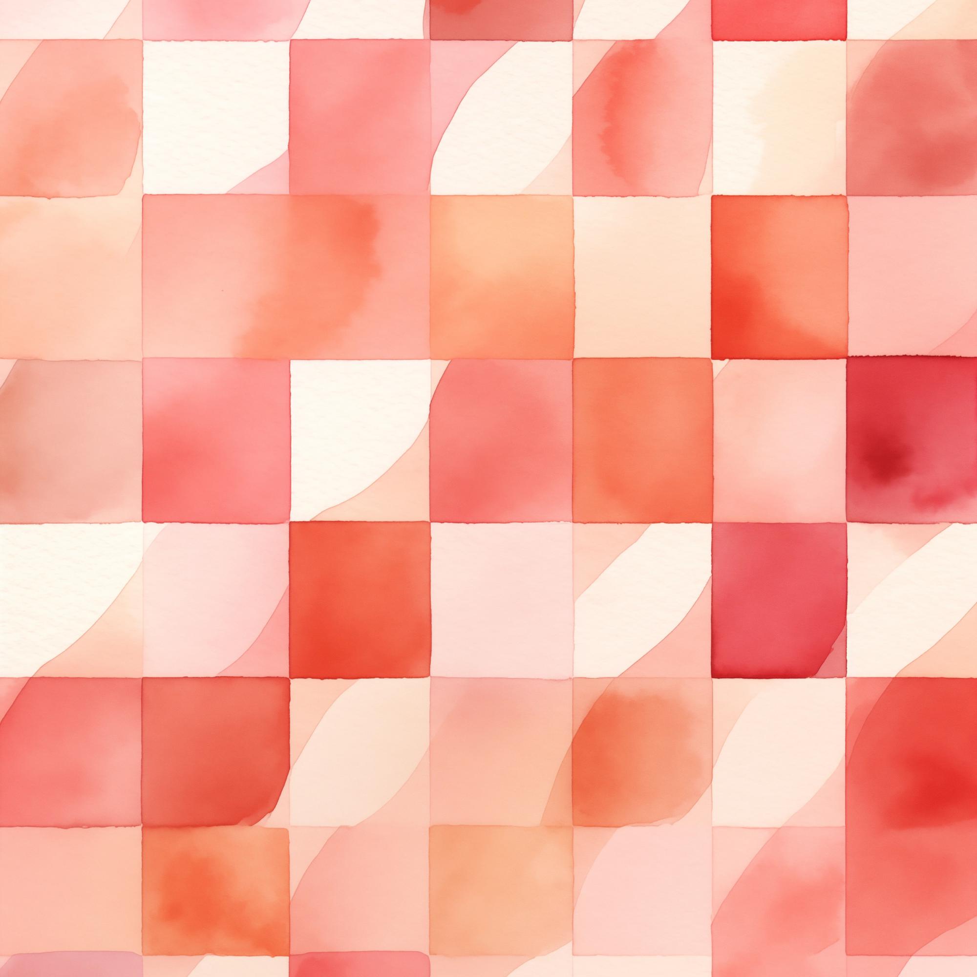 Watercolor Red Checkerboard Watercolor Wash Digital Paper Clipart ...