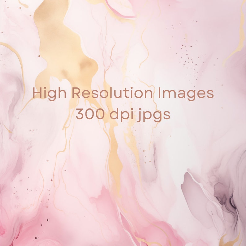 Watercolor Pink & Gold Swirl Digital Paper, Pink Wash Texture Pack ...