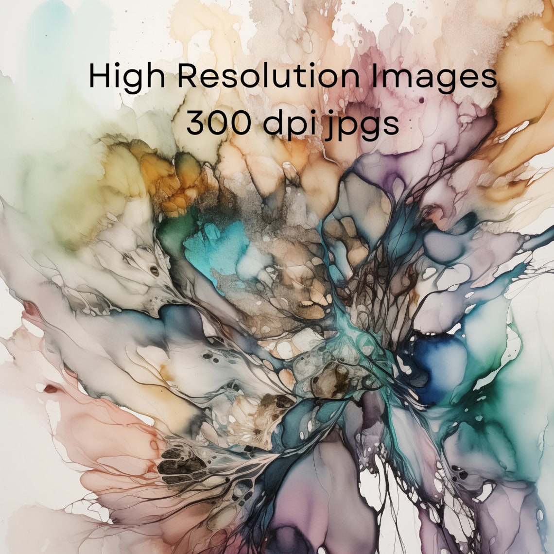 Alcohol Ink Splash Texture Pack. Digital Paper, Backgrounds, Stationary ...