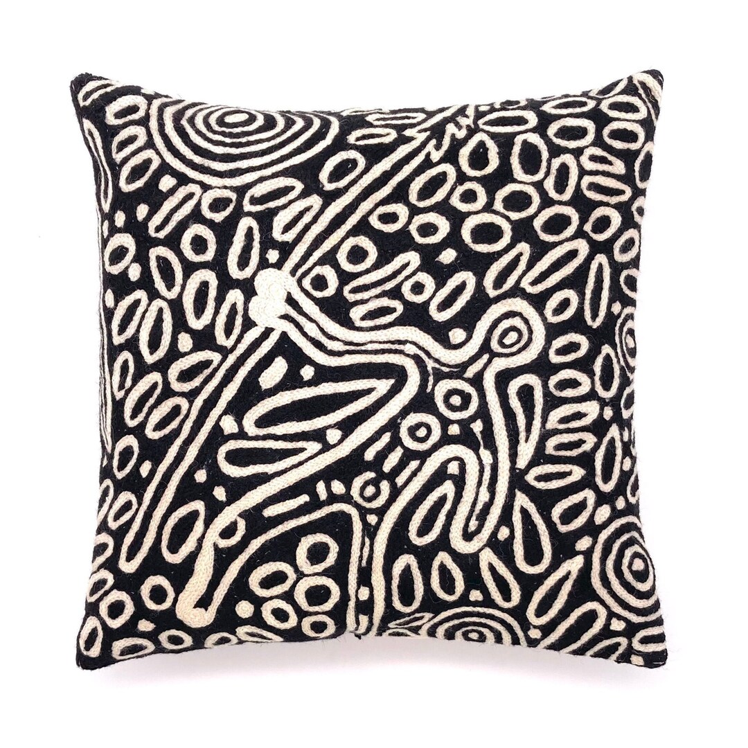 Cushion Cover, 40 Cm, Aboriginal Design, Wool, Australia, Fair Trade ...
