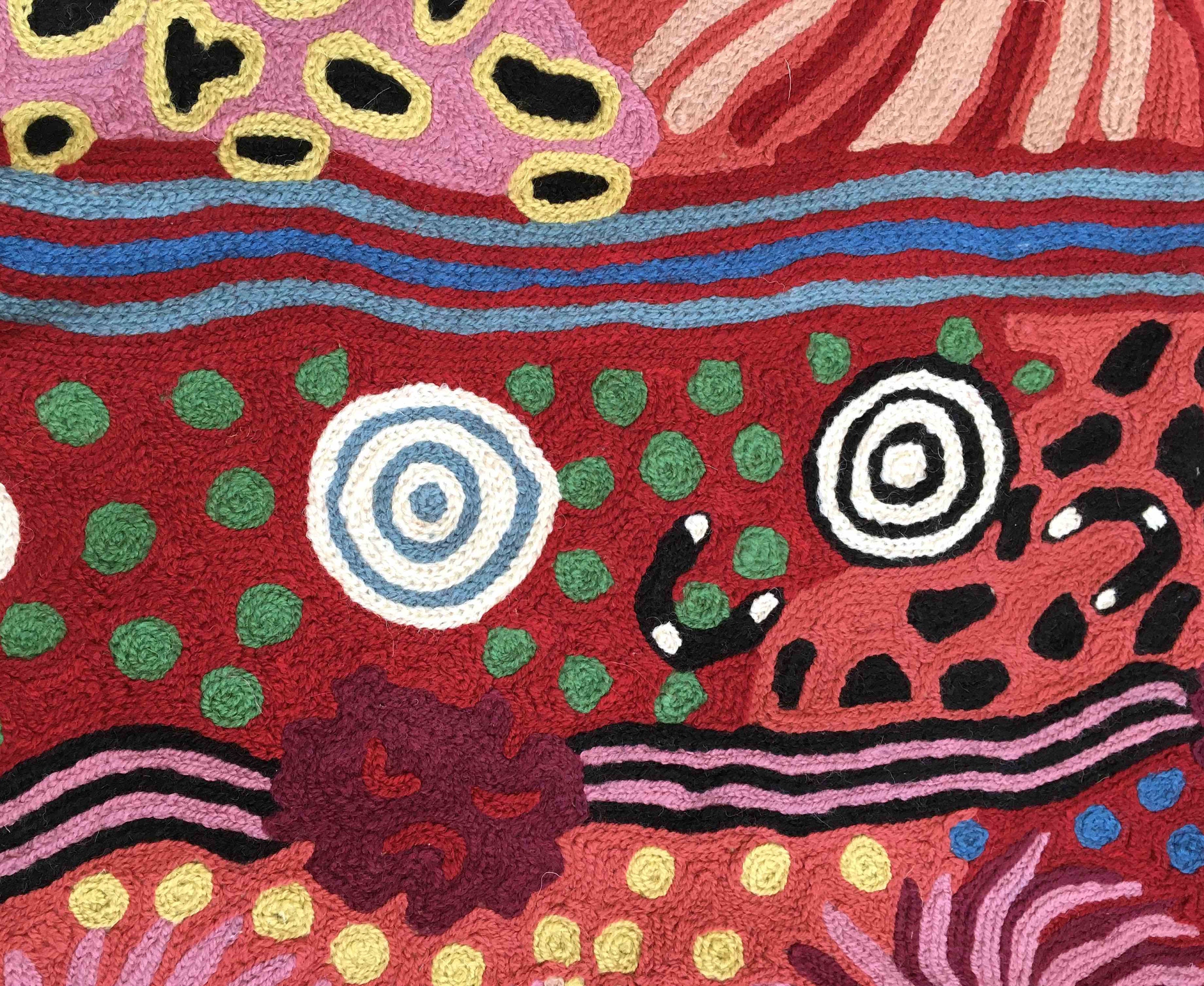 Rug Wall Hanging L Wool Aboriginal Chainstitch | Etsy