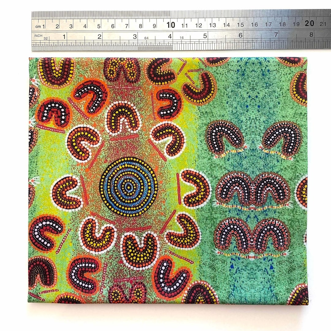 Fat Quarter, Aboriginal Art, Fabric, Australia, Zeza Nampijinpa Egan ...