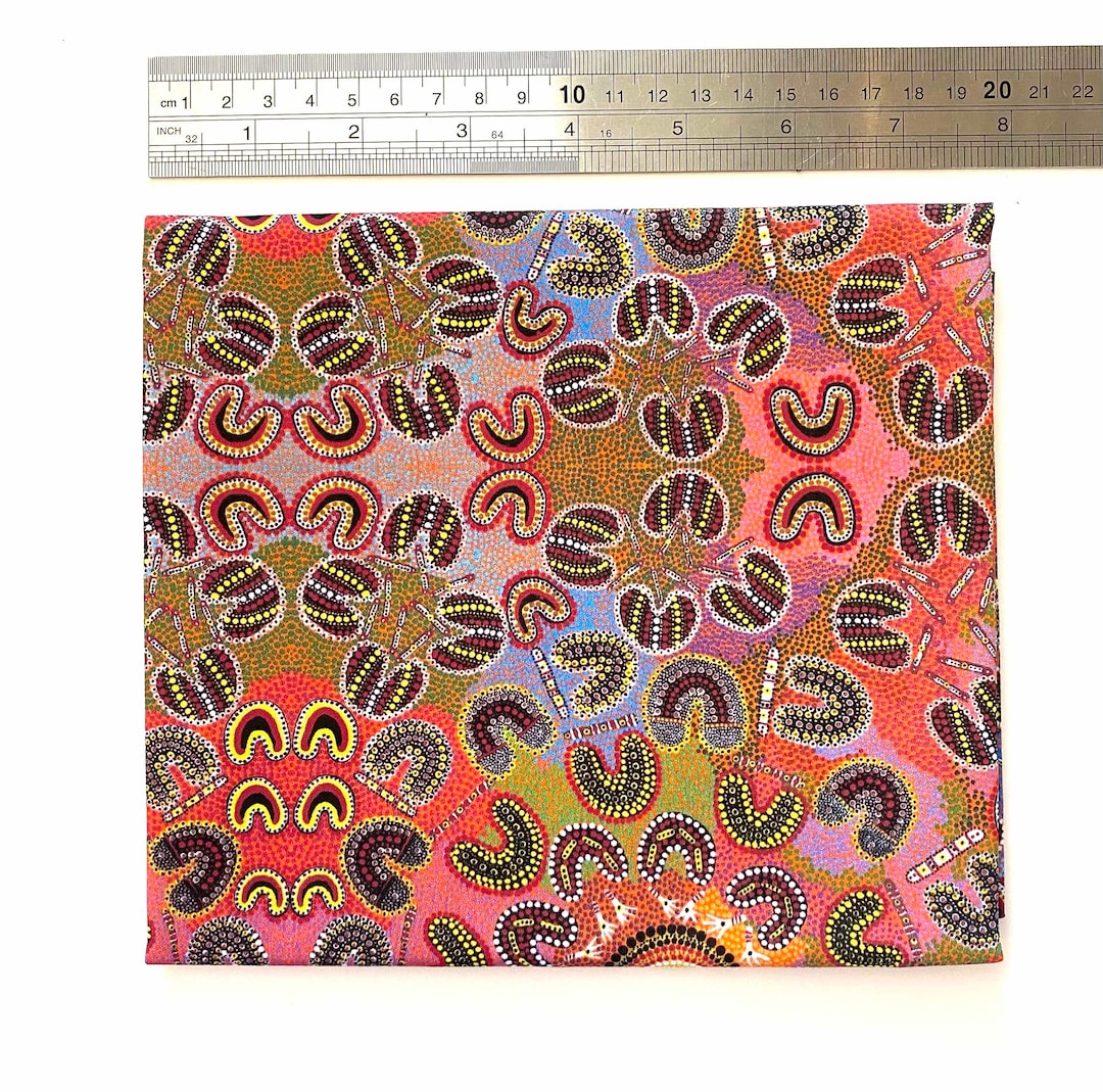 Fat Quarter, Aboriginal Art, Fabric, Australia, Zeza Nampijinpa Egan ...