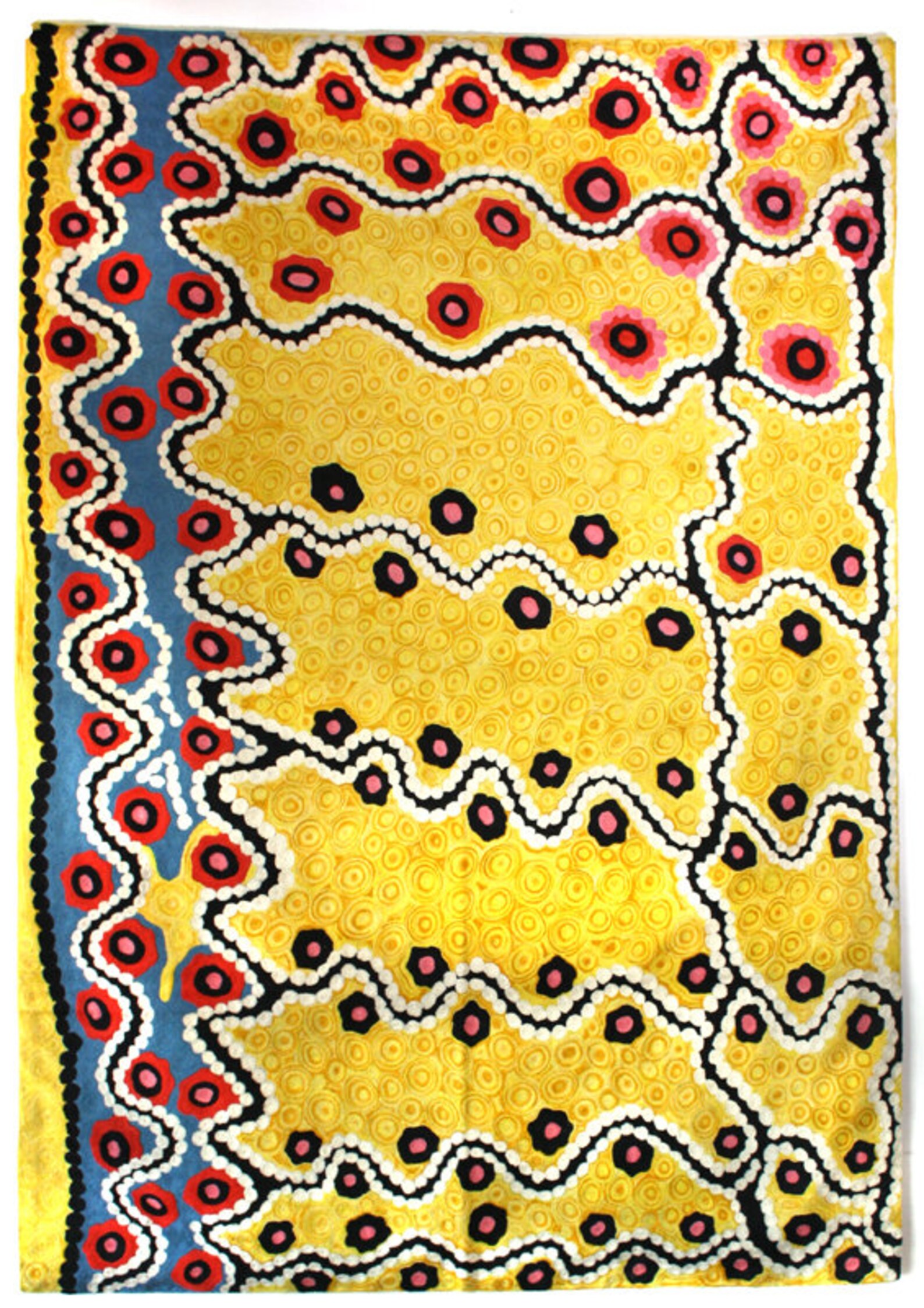 Rug Wall Hanging L Wool Aboriginal Design Chainstitch - Etsy