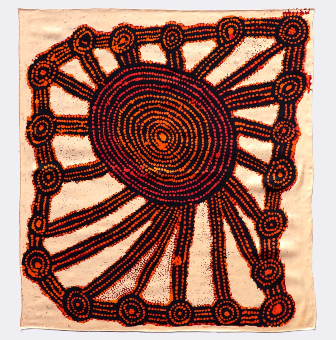 Scarf, Silk, Aboriginal, Art, Willy Tjungurrayi, Papunya Tula, Pintubi ...
