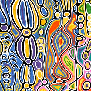 Rug, Wall Hanging, M, Wool, Aboriginal Design, Art, Chainstitch ...