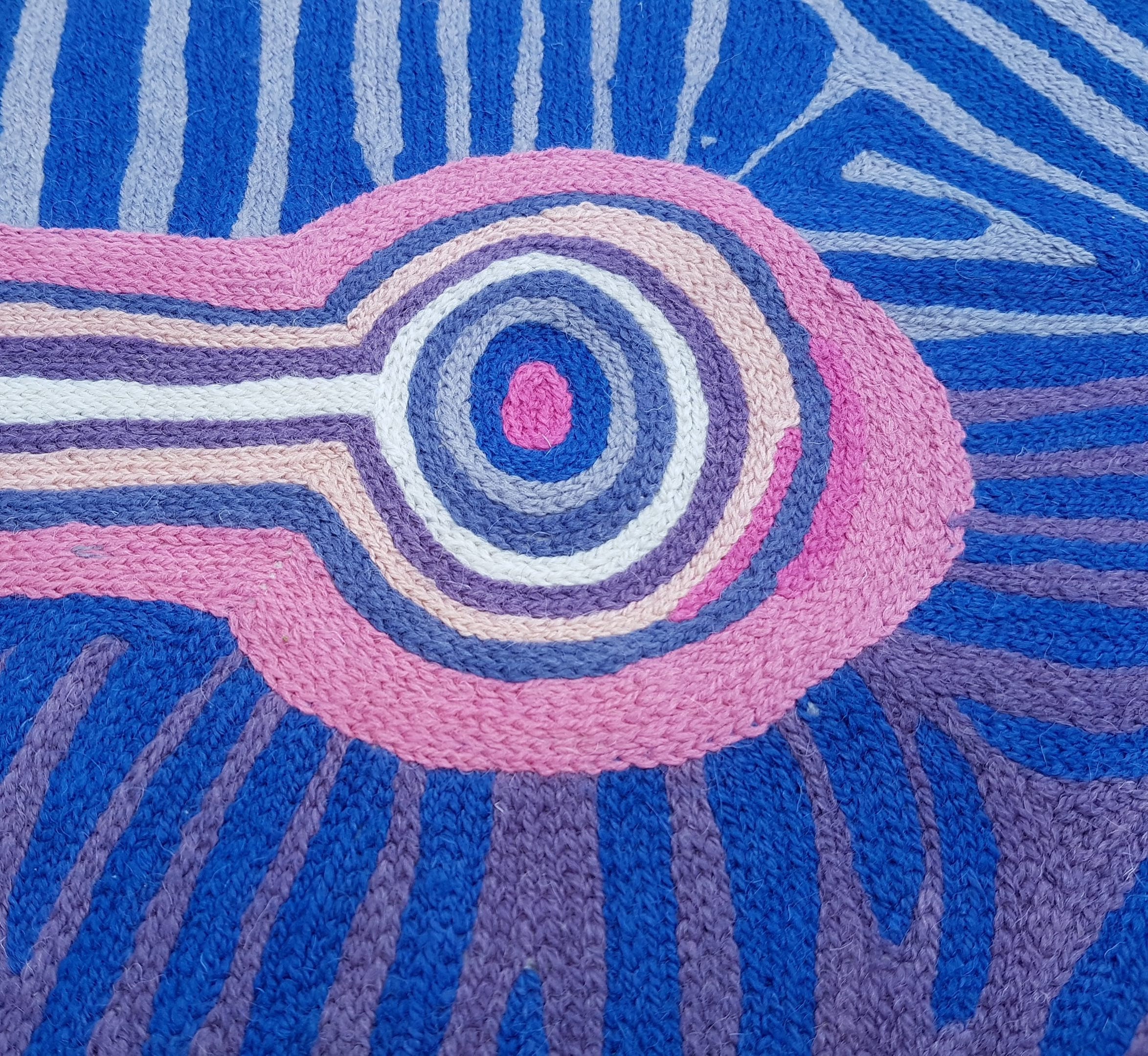 Rug Wall Hanging XL Wool Aboriginal Design Chainstitch - Etsy