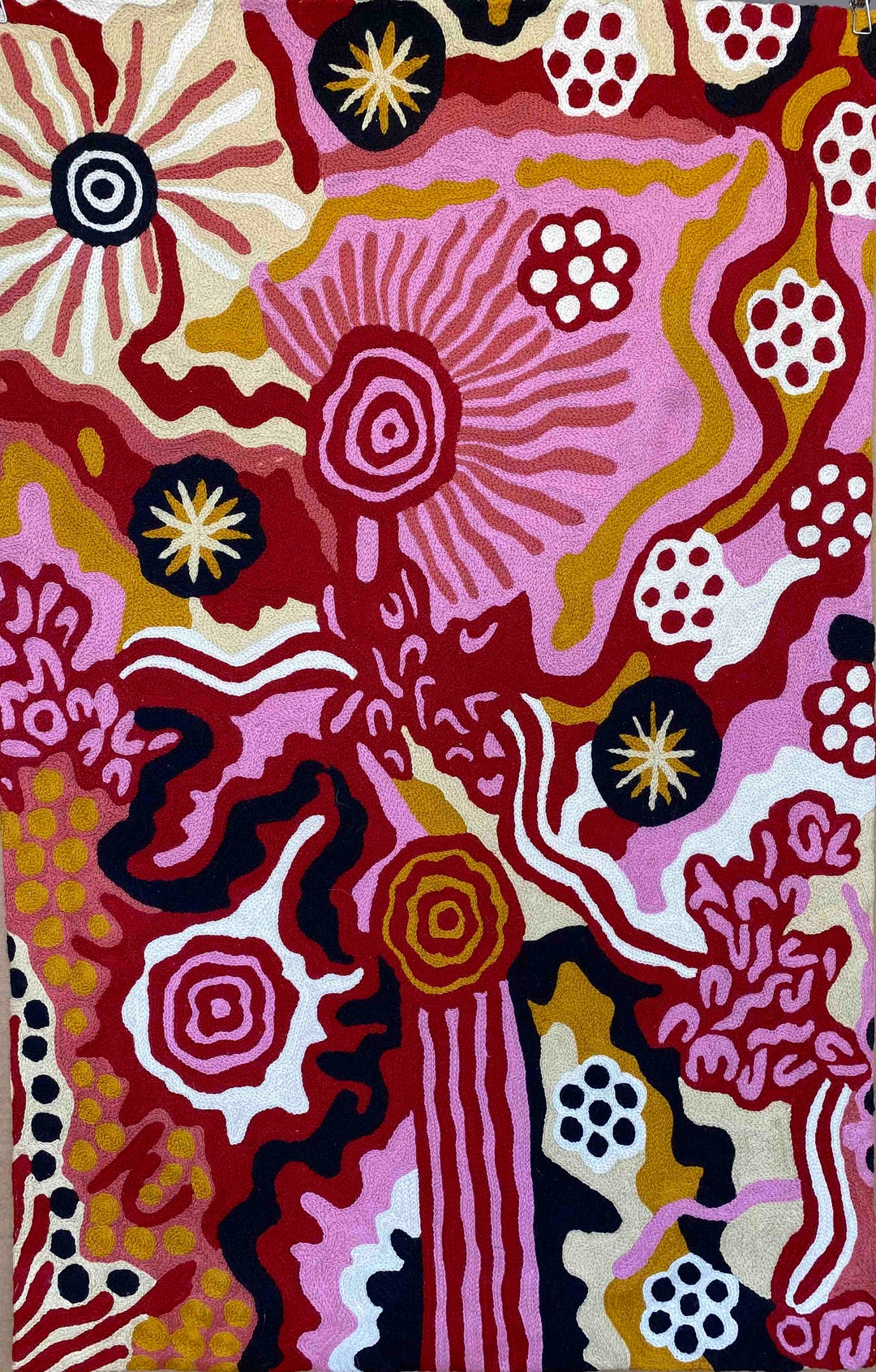 Rug, Wall Hanging, S, Wool, Aboriginal, Chainstitch, Australia, Fair ...
