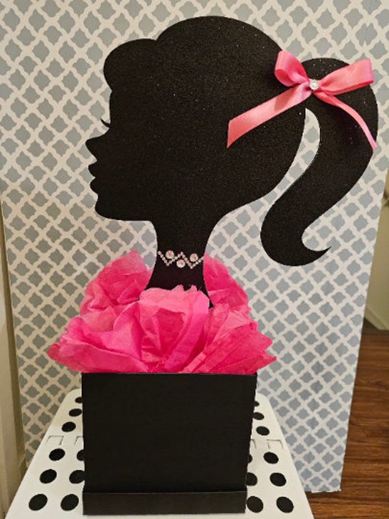 Barbi Doll Table Centerpiece Box With Name (double Sided) 6x6 Box - Etsy