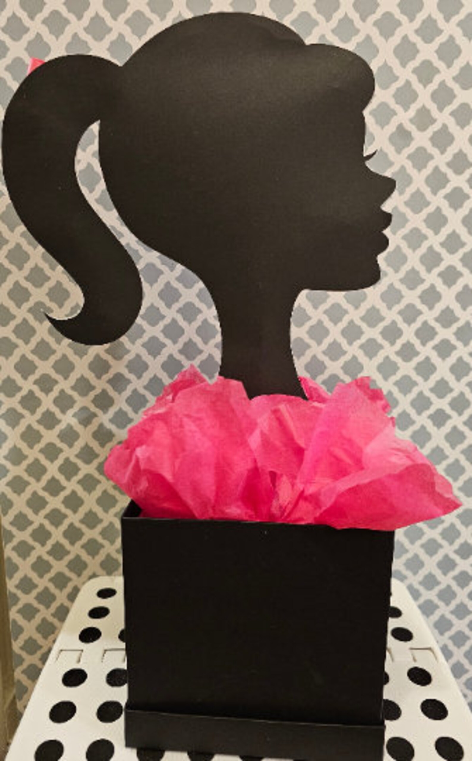 Barbi Doll Table Centerpiece Box With Name (double Sided) 6x6 Box - Etsy