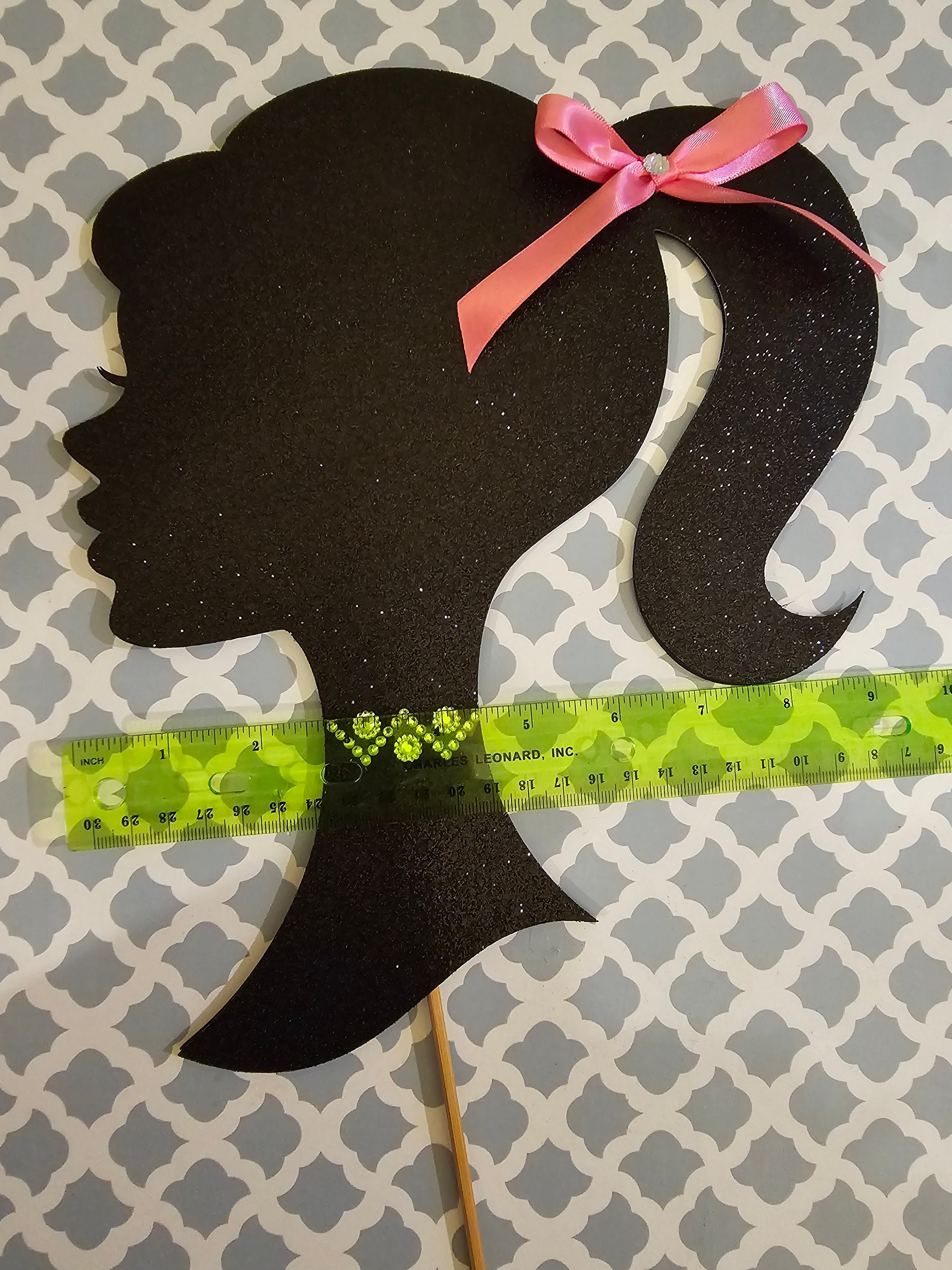 6 Doll Inspired by Barbi Silhouette Head Sticks, Afro Doll Centerpieces ...