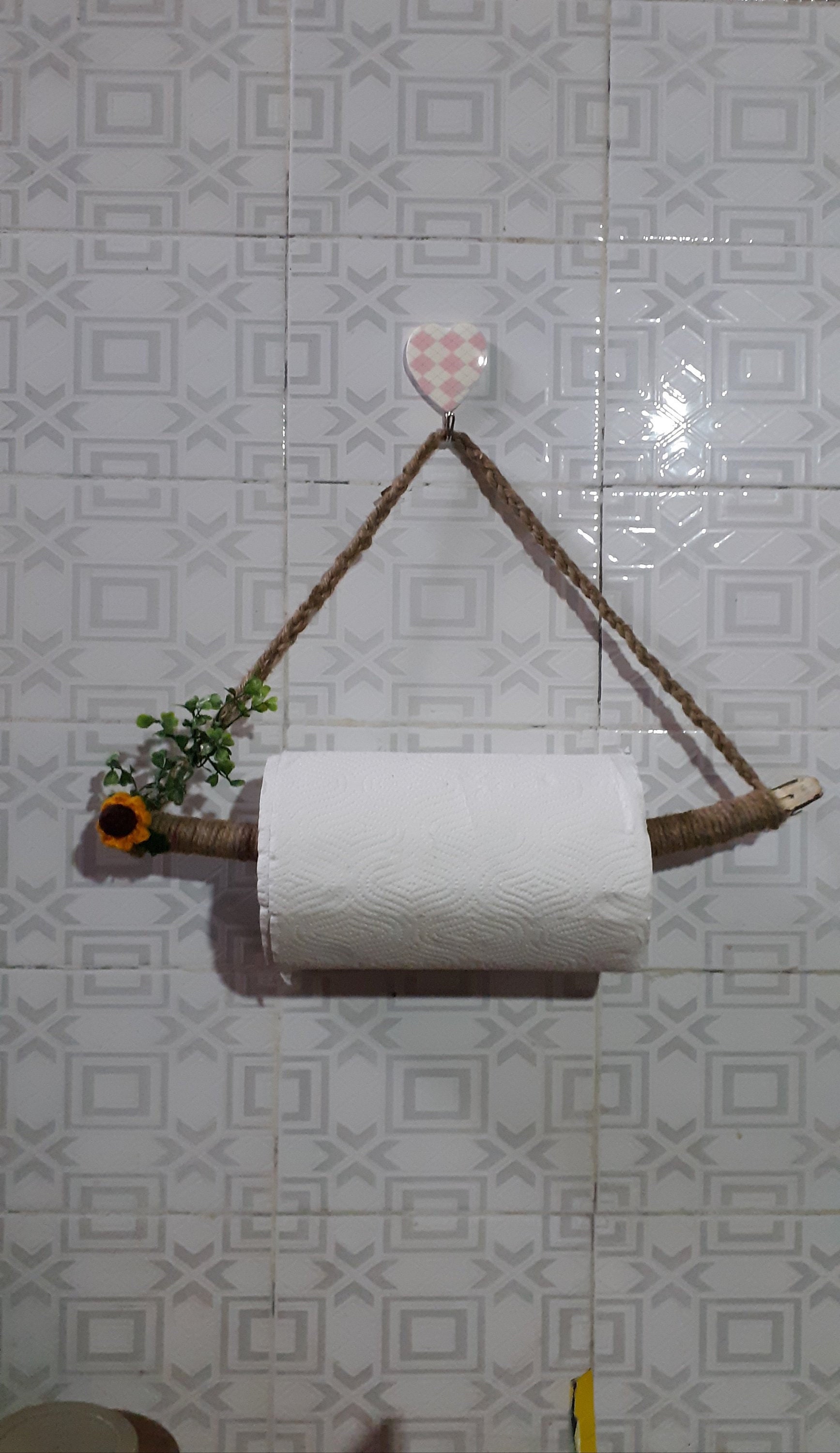 Rustic Kitchen Paper Roll Holder - Etsy
