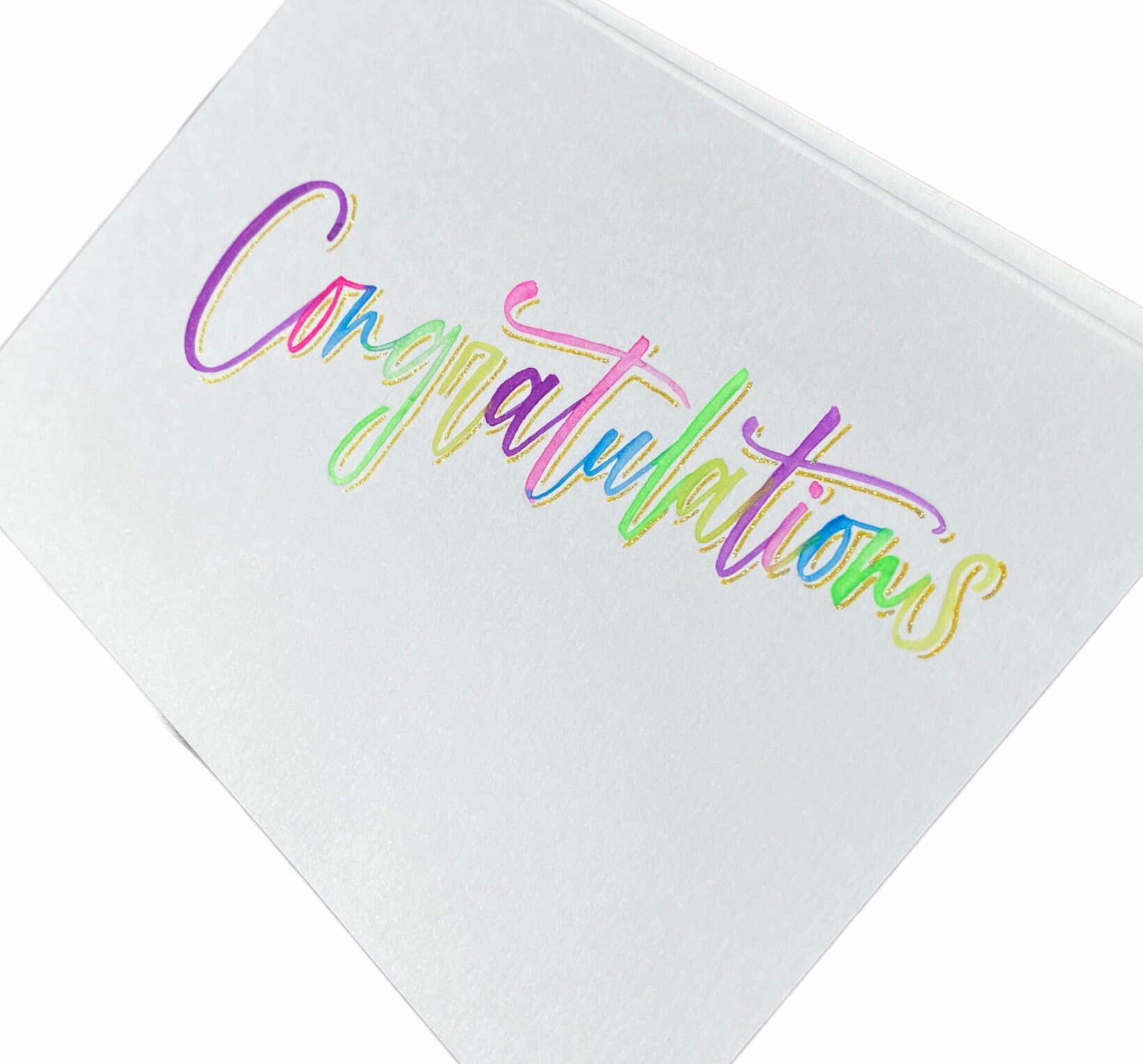 Hand Painted Congratulations Card - Etsy