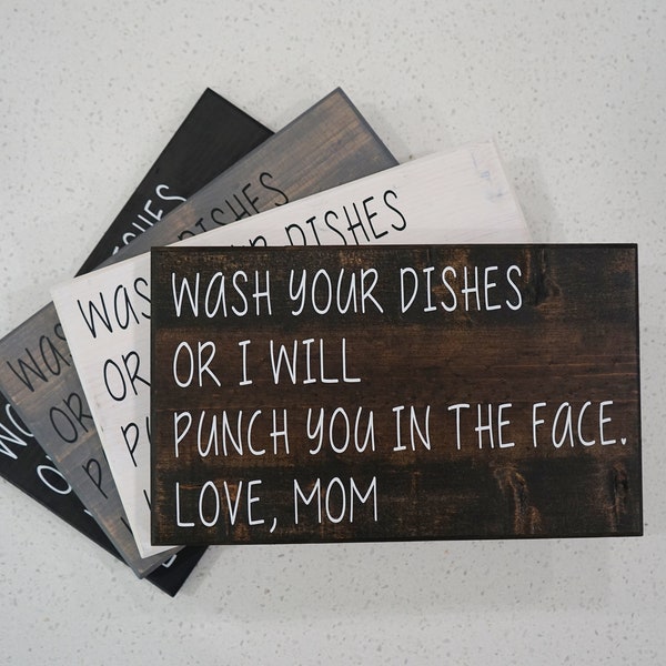 Wash Dishes Sign - Etsy
