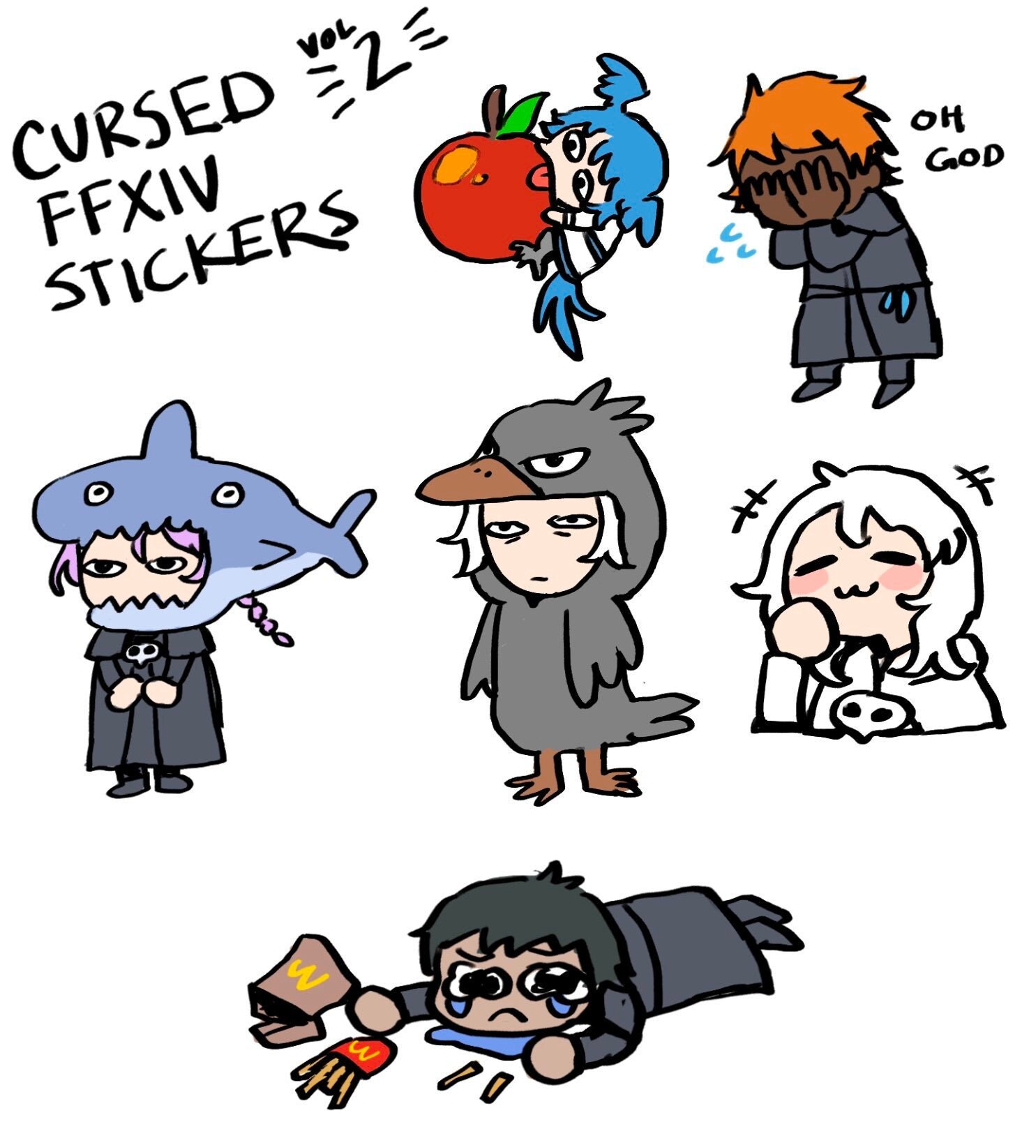 FFXIV CURSED STICKERS Vol 2 - Etsy