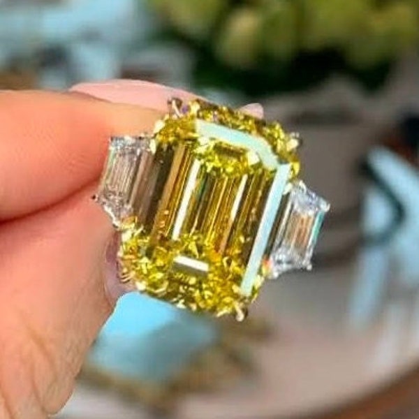 Canary Yellow Ring - Etsy