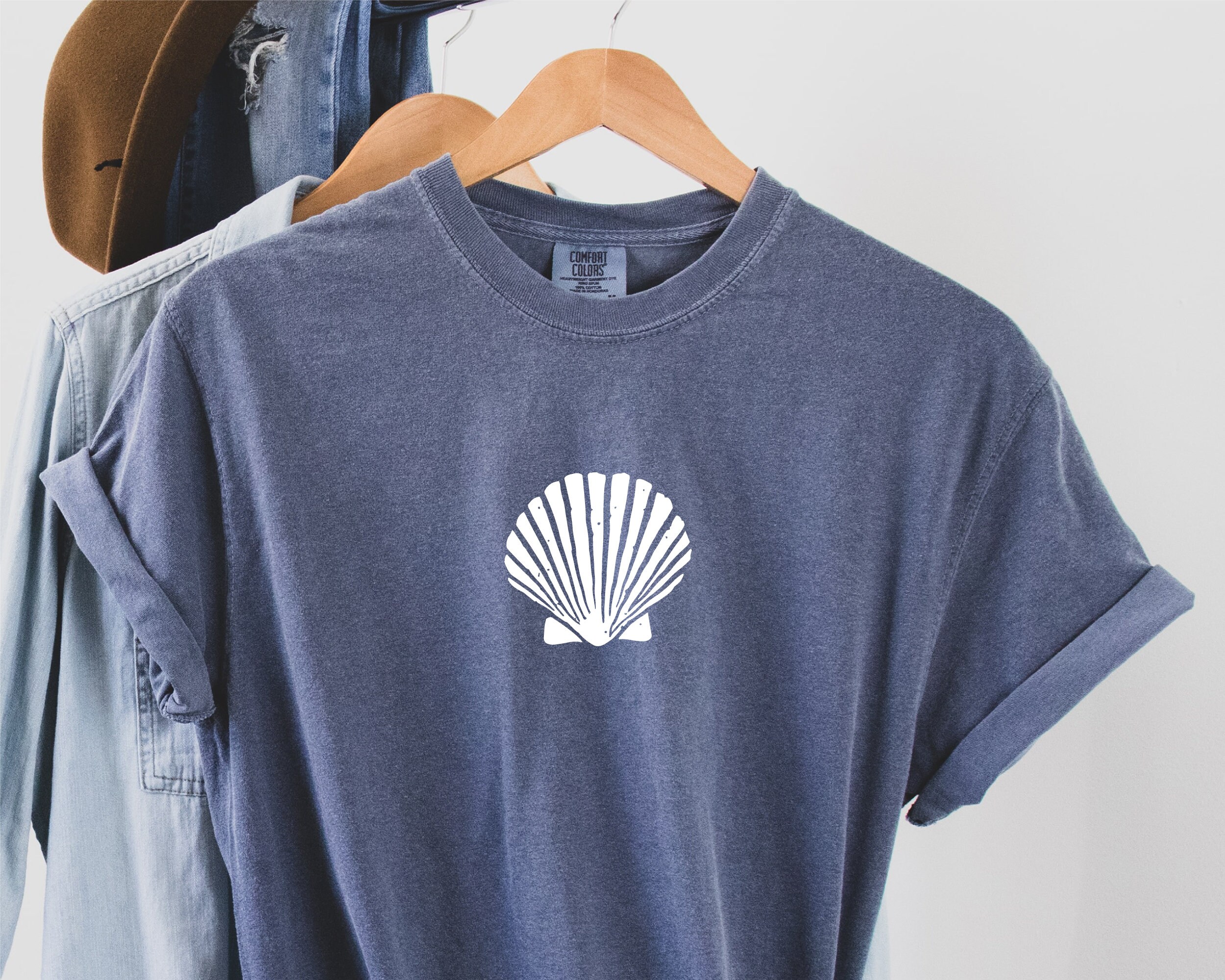 Scallop Shell Shirt Comfort Colors Tshirt Tropical Beach | Etsy