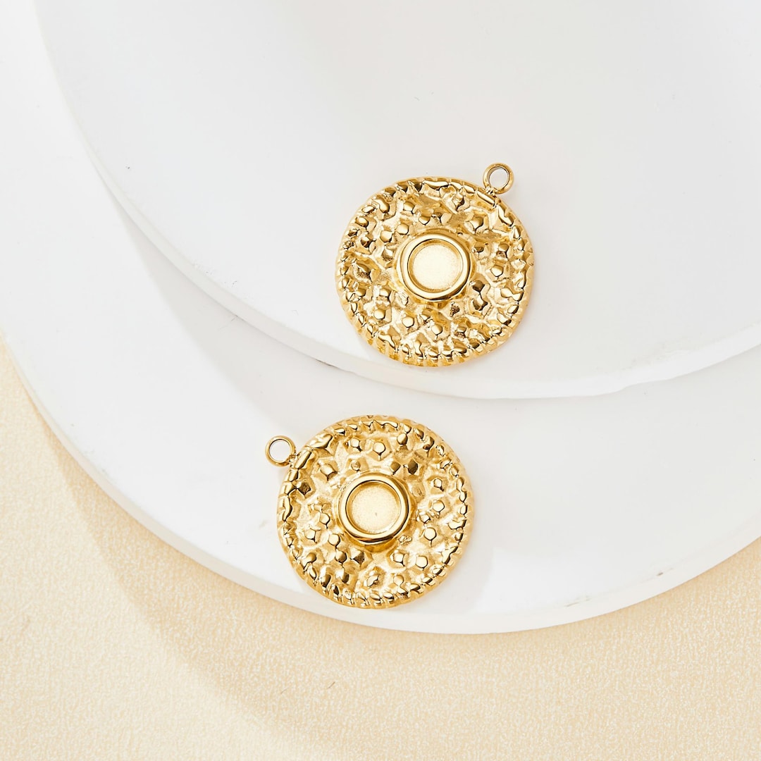 Keepsake Resin Bezel Stainless Steel Round Bezel Pendant,vintage Styles ...