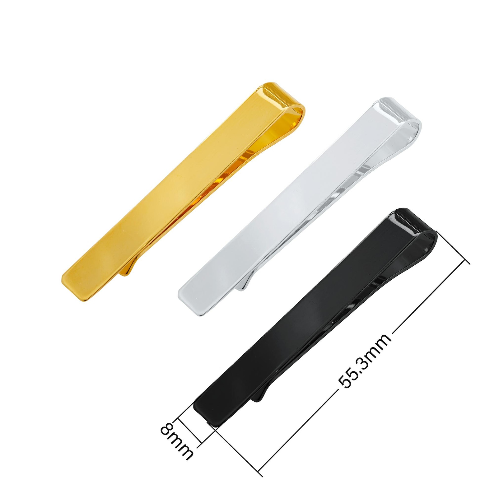 8x55mm Stainless Steel Tie Clips Blank for Engraving,wedding Tie Clip ...
