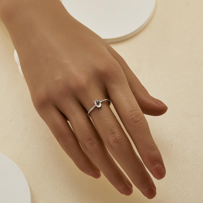 4x6mm Oval Prong Ring Settings,stainless Steel Oval Ring,simple Oval ...