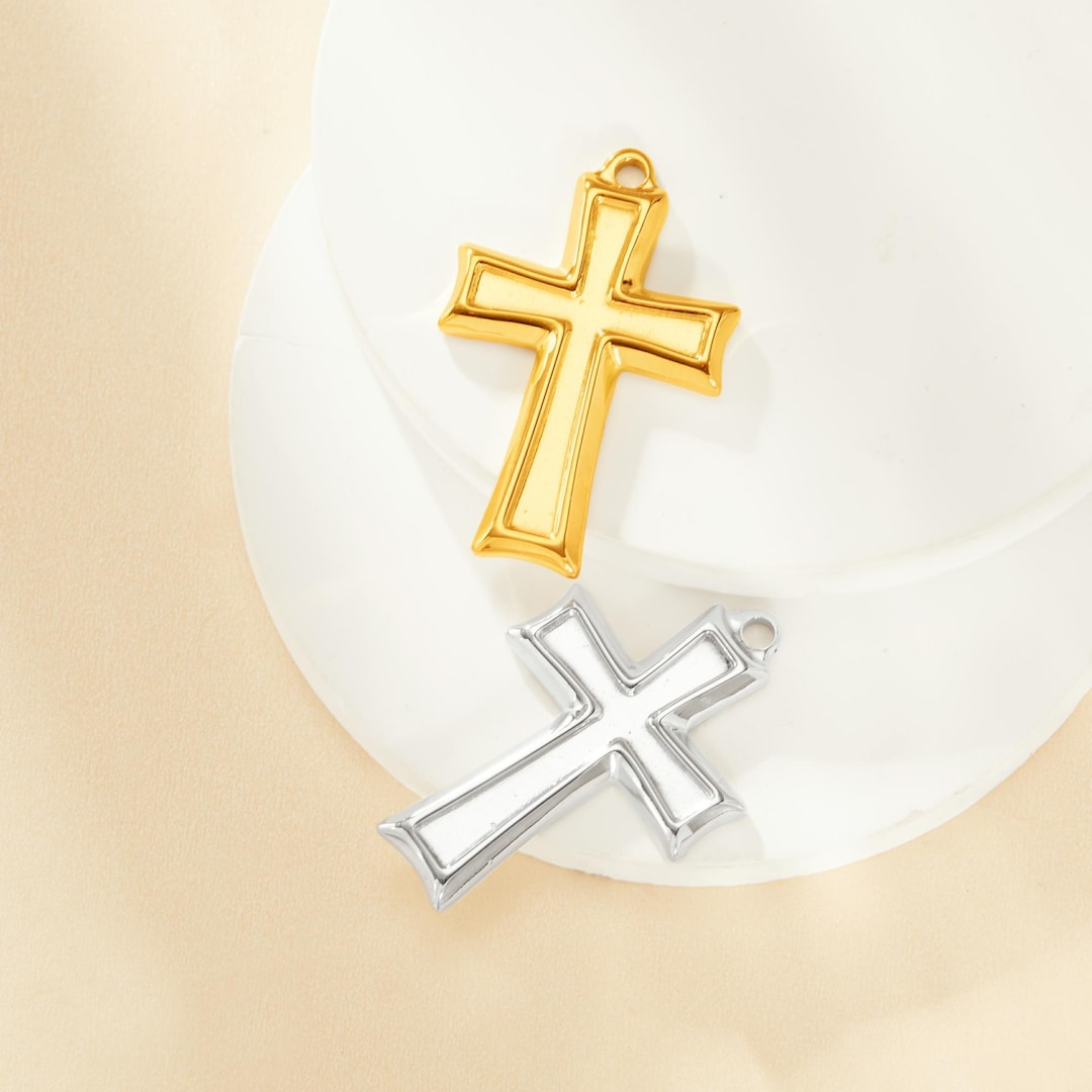 Keepsake Mother Milk Resin Cross Bezel Pendant Settings,stainless Steel ...