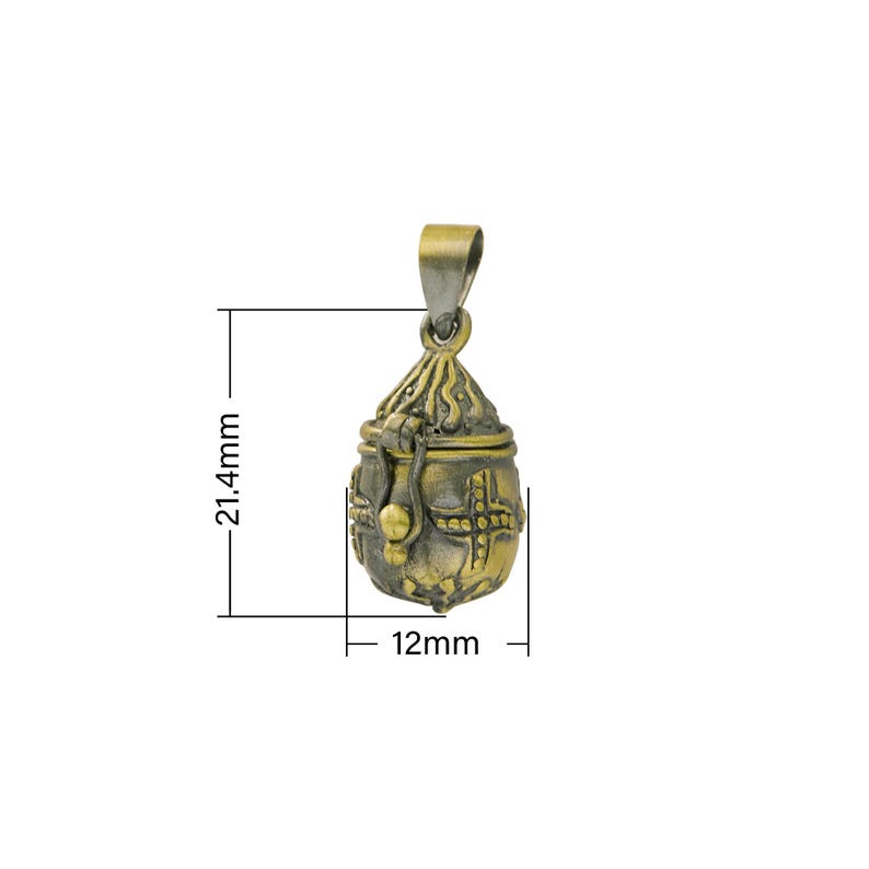 22MM Vintage Cross Water Drop Wish Vial Pendant Prayer Box,antiqued ...