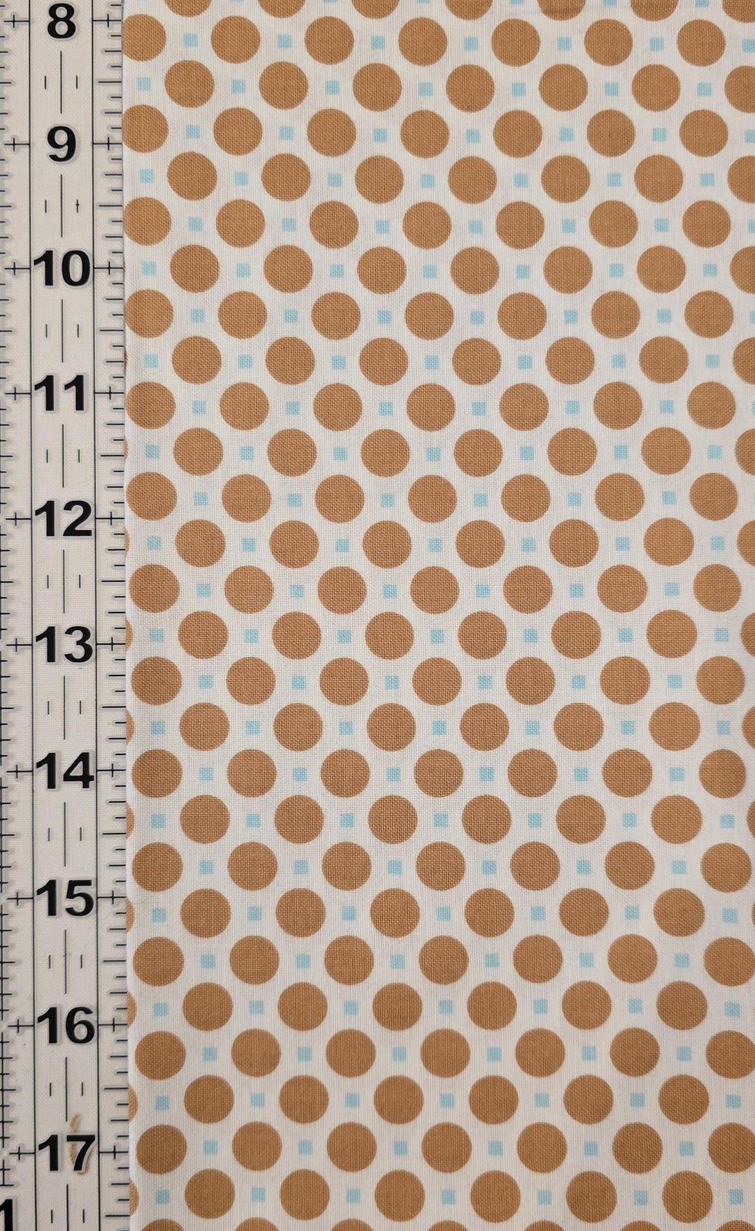 Lori Holt Sweet Cherry Fabric: Brown & Blue Dots, Riley Blake Designs ...