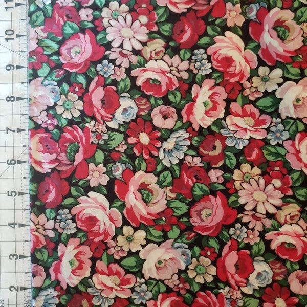 Large Floral Fabric - Etsy
