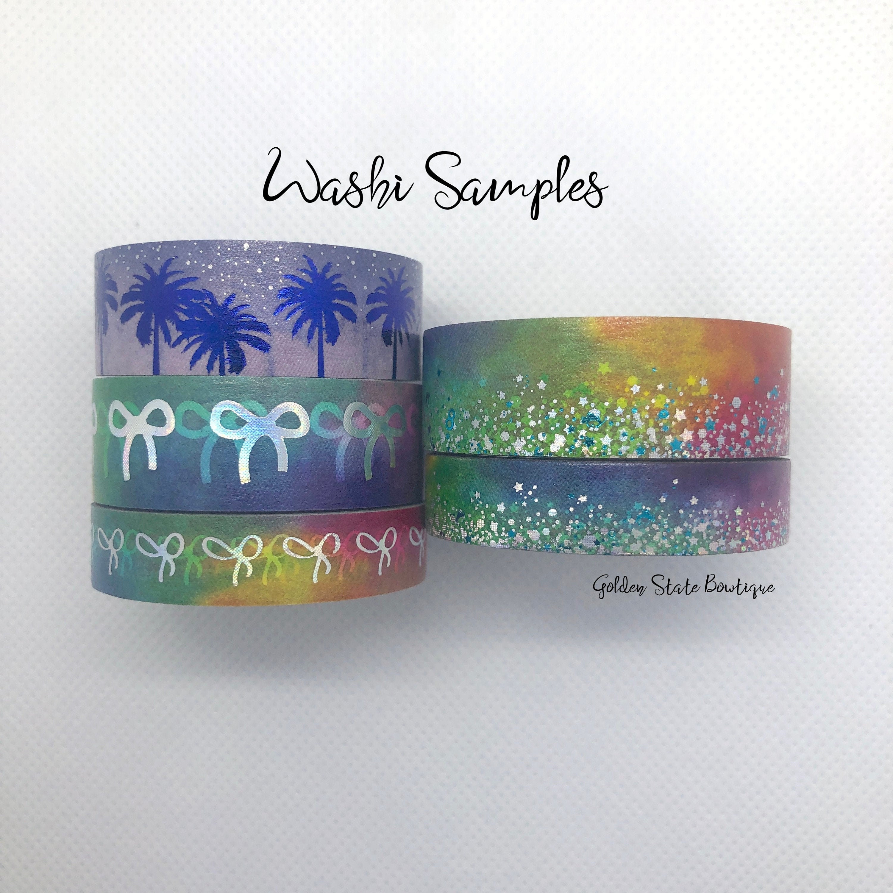 Simply Gilded Hawaiian Splash + Kalani Palms WASHI SAMPLES - Etsy