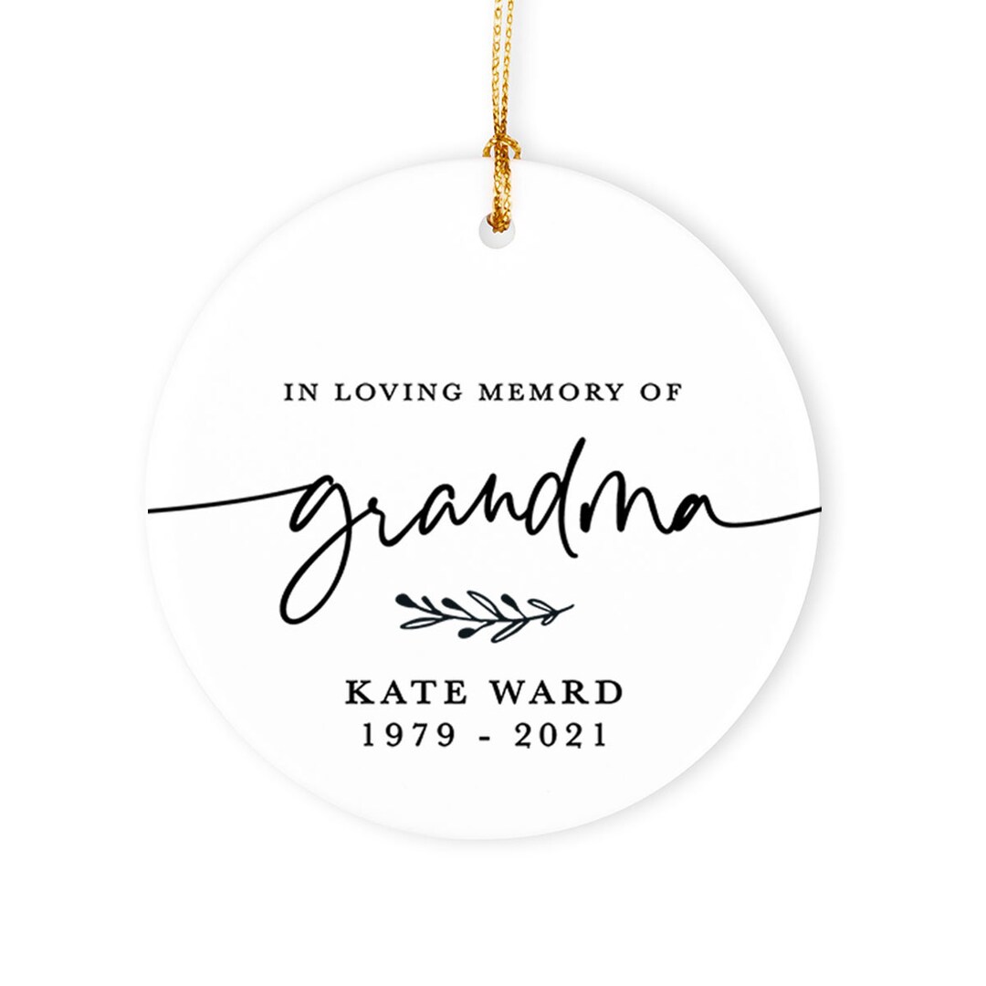 Personalized Memorial Ornament, in Loving Memory of Grandma, Loss of ...