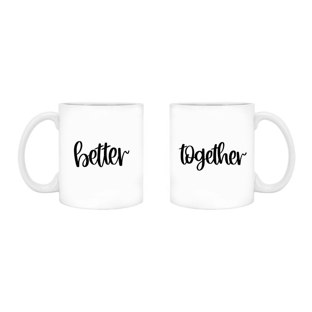 Better Together Coffee Mugs, Porcelain Ceramic Mug, Valentine's Day ...