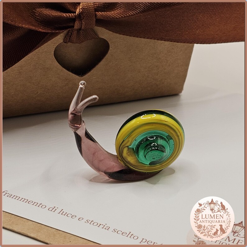 A Very Clever Little Glass Snail – Tiny Vintage Glass Companion - Etsy