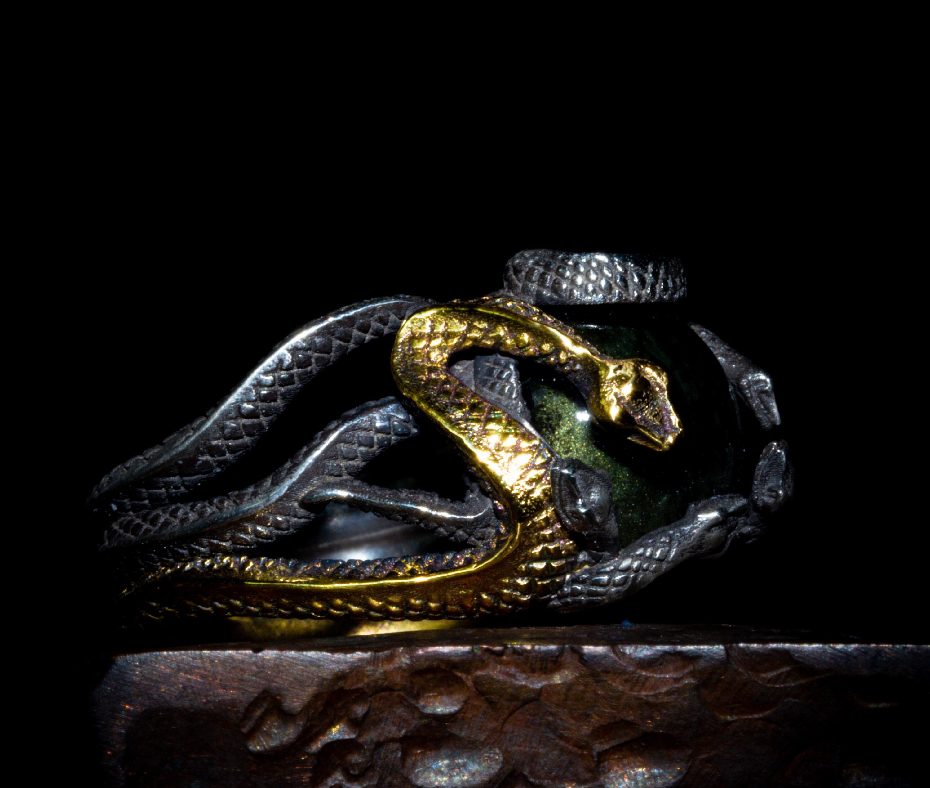 Snake Ring Eye of Sauron Ocular Prosthesis Artificial Eye Handmade ...